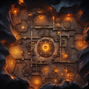 Dungeon Battle Maps, 100+ Pack of Dungeon, Lava, & Underground Maps ...