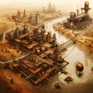 Steampunk Industrial Battle Map Bundle, 150+ Pack of High Detail Role ...