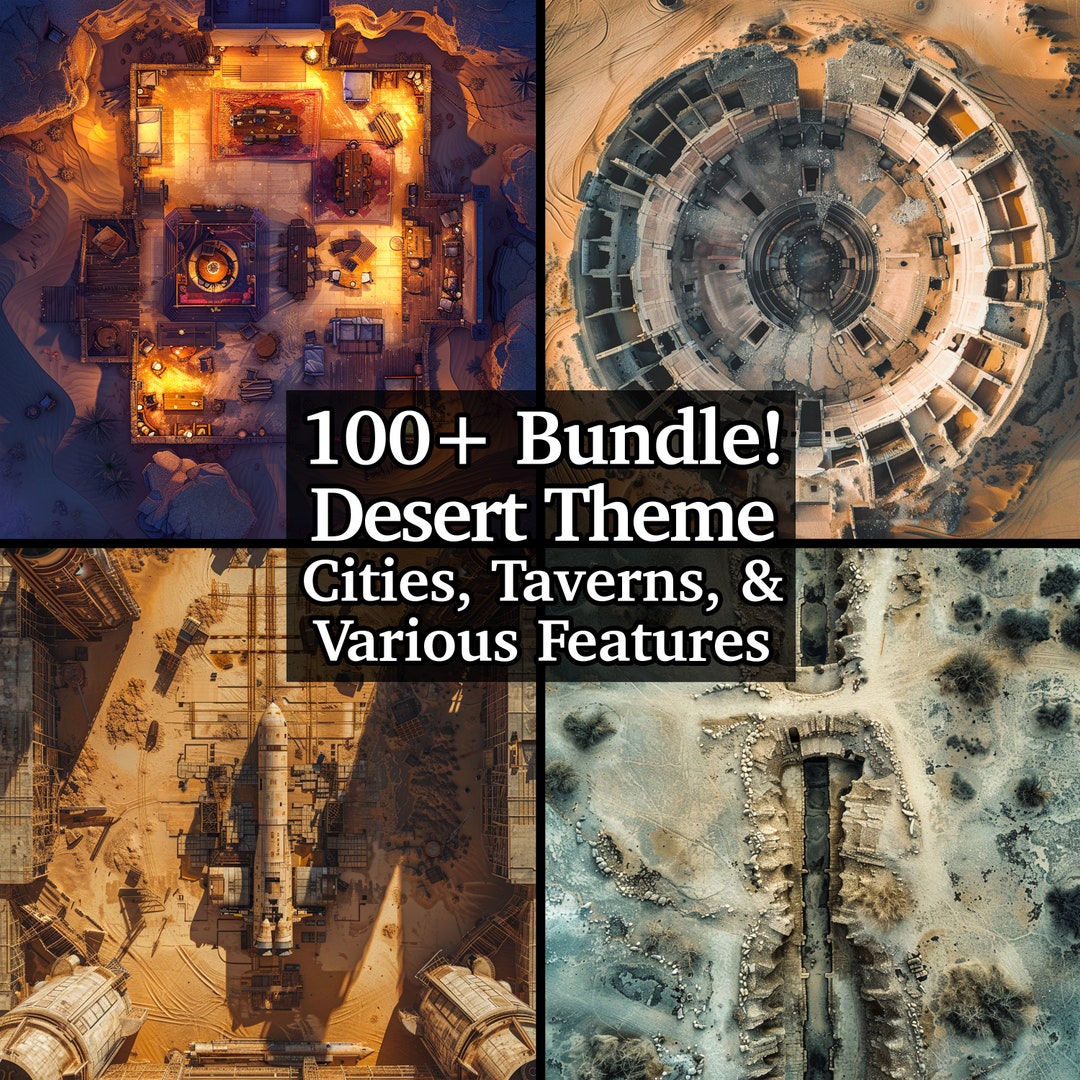 Desert Battle Maps & Aerial Landscapes, 100+ Files for TTRPG DND RPG ...