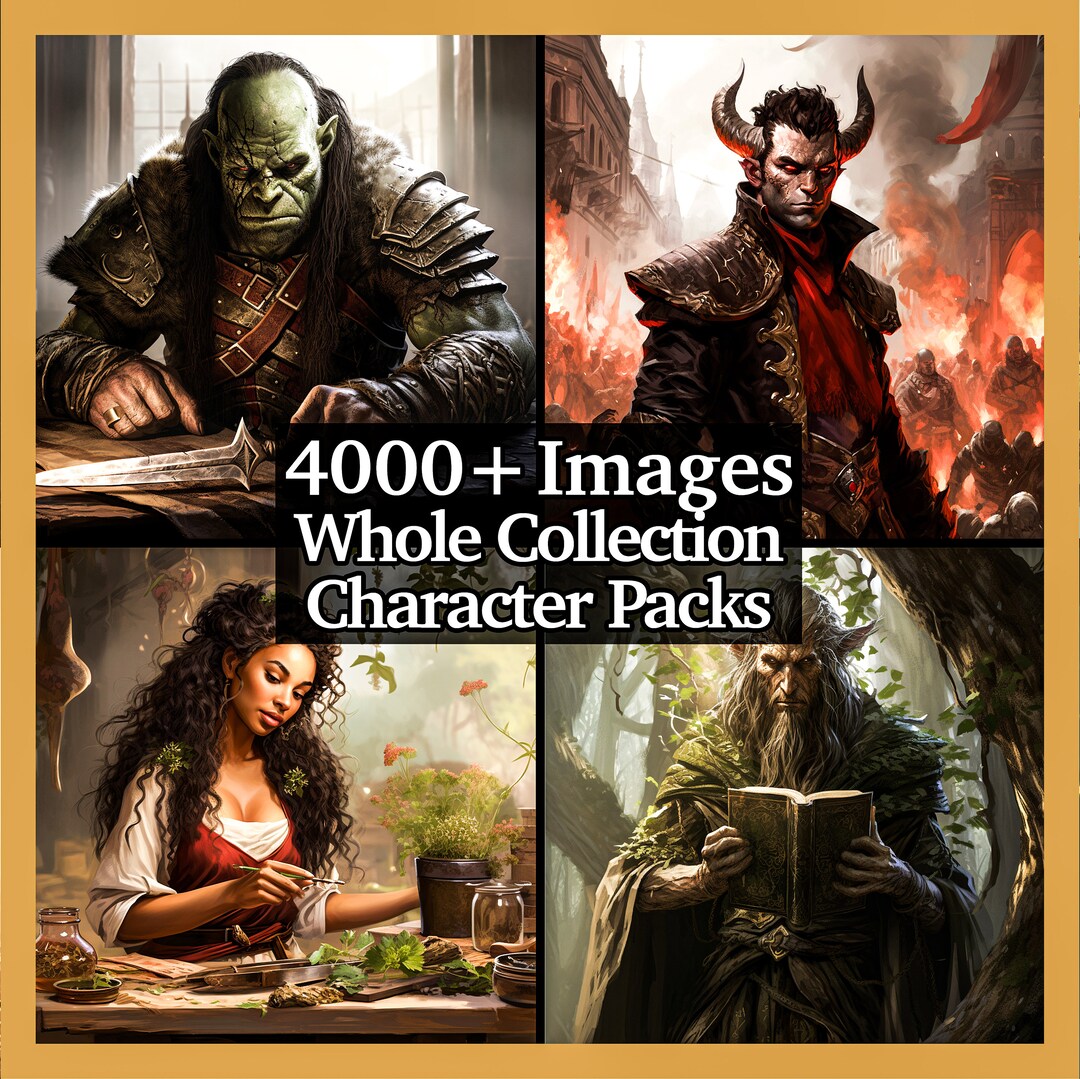 4000+ Character Collection Bundle Pack, Whole Shop Access, DND RPG ...