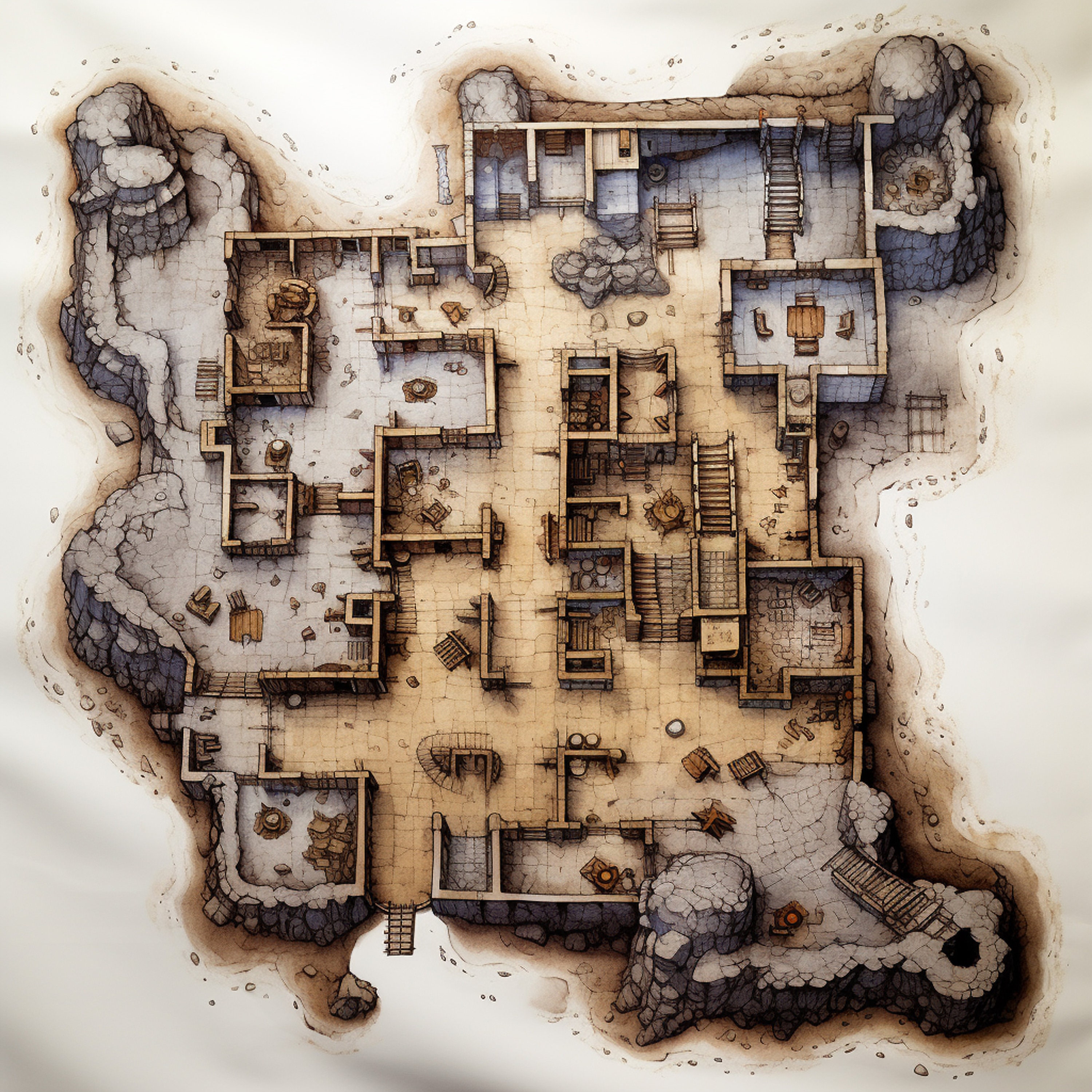Battle Maps, 150+ Pack of Castle & Structures Maps, High Detail Role ...