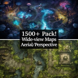 1500 Wide-view Battle Maps & Backgrounds, 16:9 Maps, Bundle of Role ...
