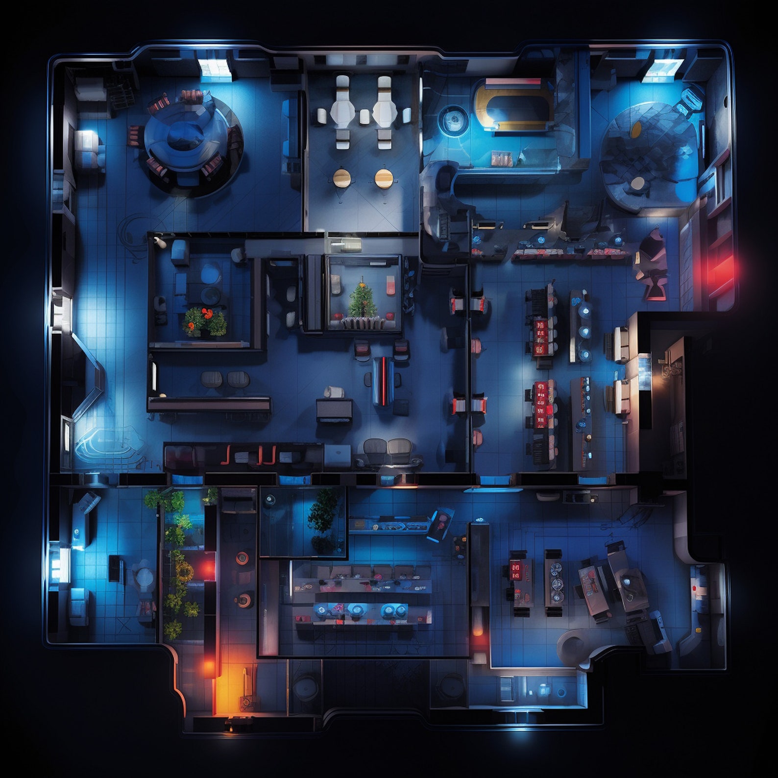 Cyber-punk Battle & Background Maps, 100 Pack Bundle of RPG Maps ...