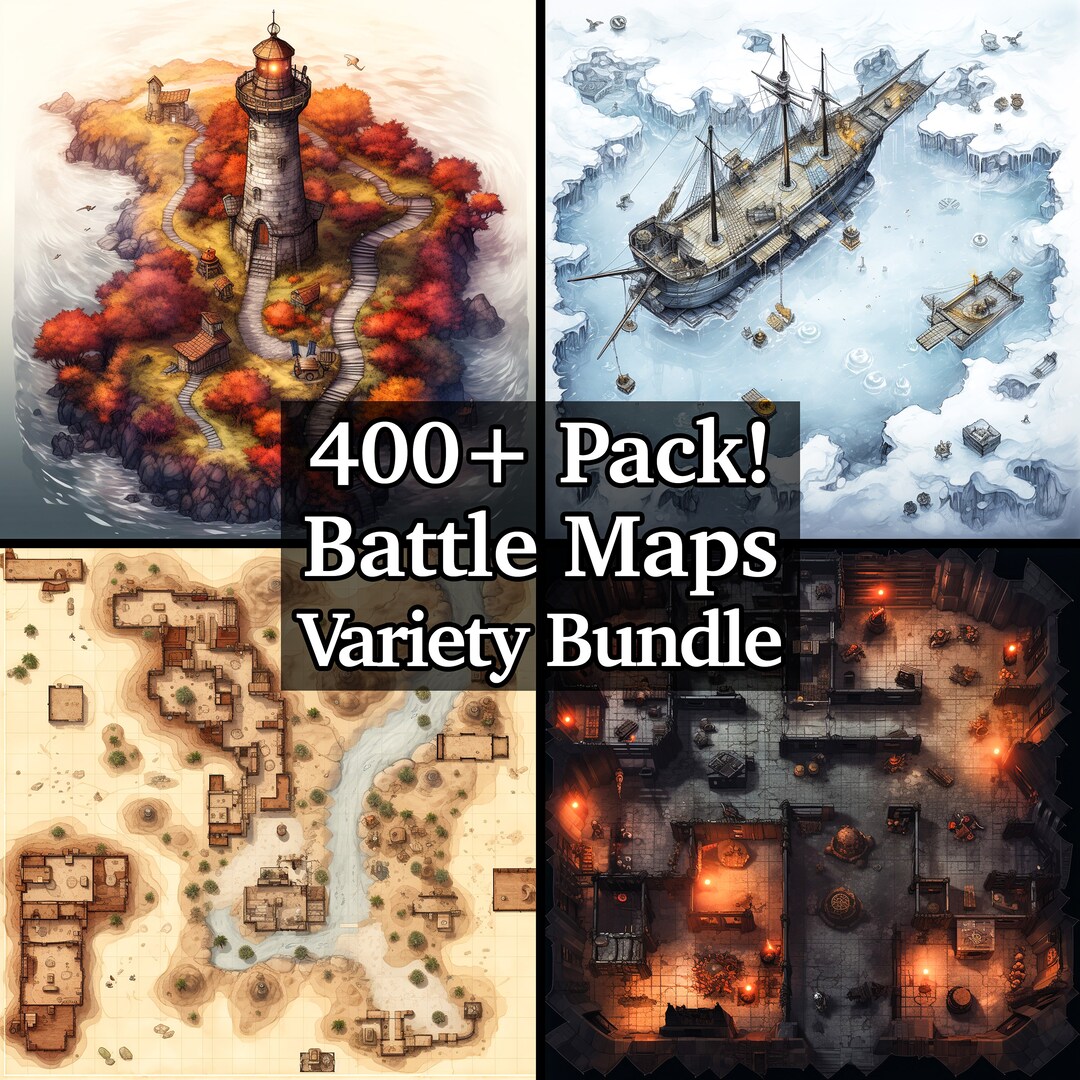 Variety Map Pack, 400+ Pack Bundle of High Detail Role Playing Maps ...