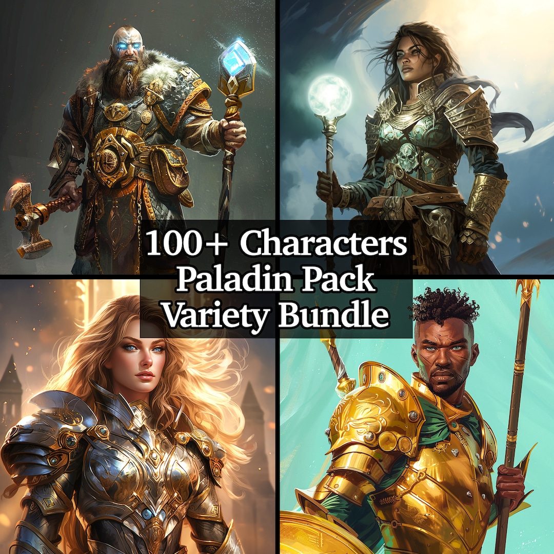 100+ Paladin Class Pack Bundle, PNG Paladin Collection, Varied Files of ...