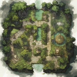 Jungle Battle Maps, 200+ Pack Bundle of High Detail Role Playing Maps ...