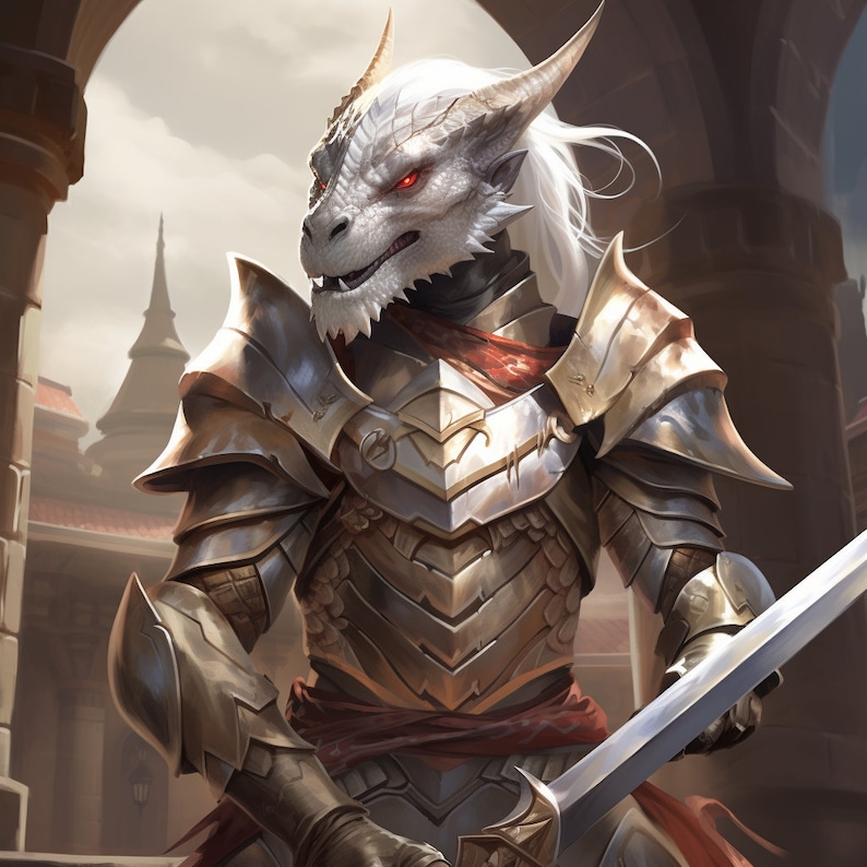150 Dragonborn Race Bundle, PNG Dragonborn Collection, Varied Classes ...