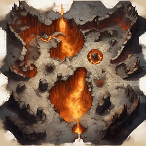 Dungeon Battle Maps, 100+ Pack of Dungeon, Lava, & Underground Maps ...