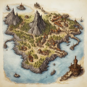 Island Battle Maps, 200+ Pack Bundle of High Detail Role Playing Maps ...