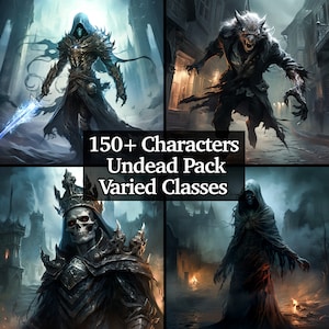 150+ Undead Character Bundle, PNG Undead Collection, Zombies Vampires ...