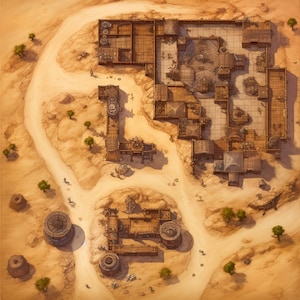 Desert Battle Maps, 200+ Pack Bundle of High Detail Role Playing Maps ...