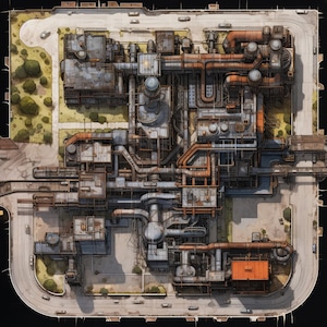 Steampunk Industrial Battle Map Bundle, 150+ Pack of High Detail Role ...