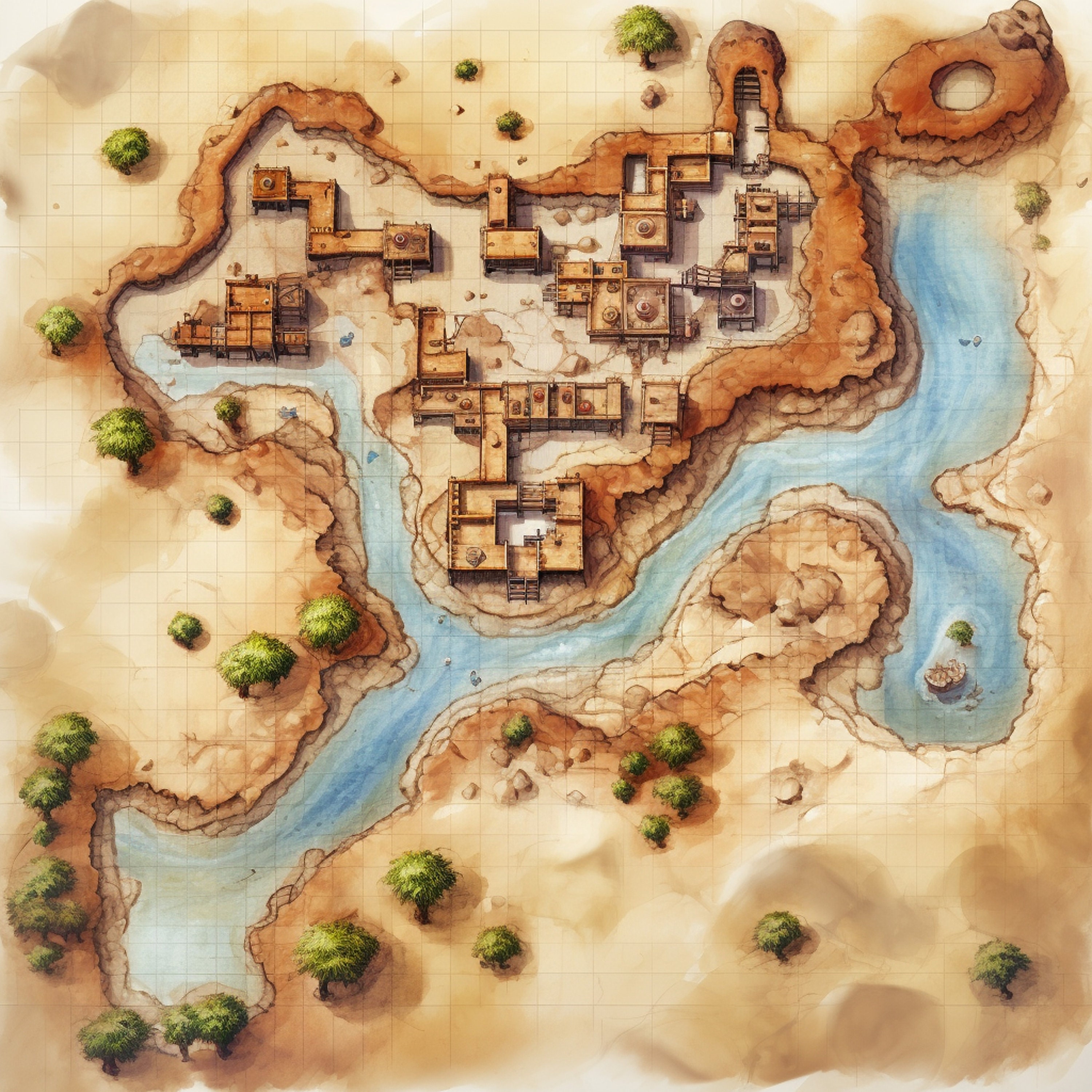 Desert Battle Maps, 200 Pack Bundle of High Detail Role Playing Maps ...