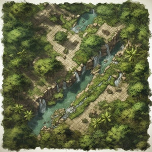 Jungle Battle Maps, 200+ Pack Bundle of High Detail Role Playing Maps ...