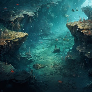 Underwater Maps, 250+ Pack Bundle of High Detail Role Playing Battle ...