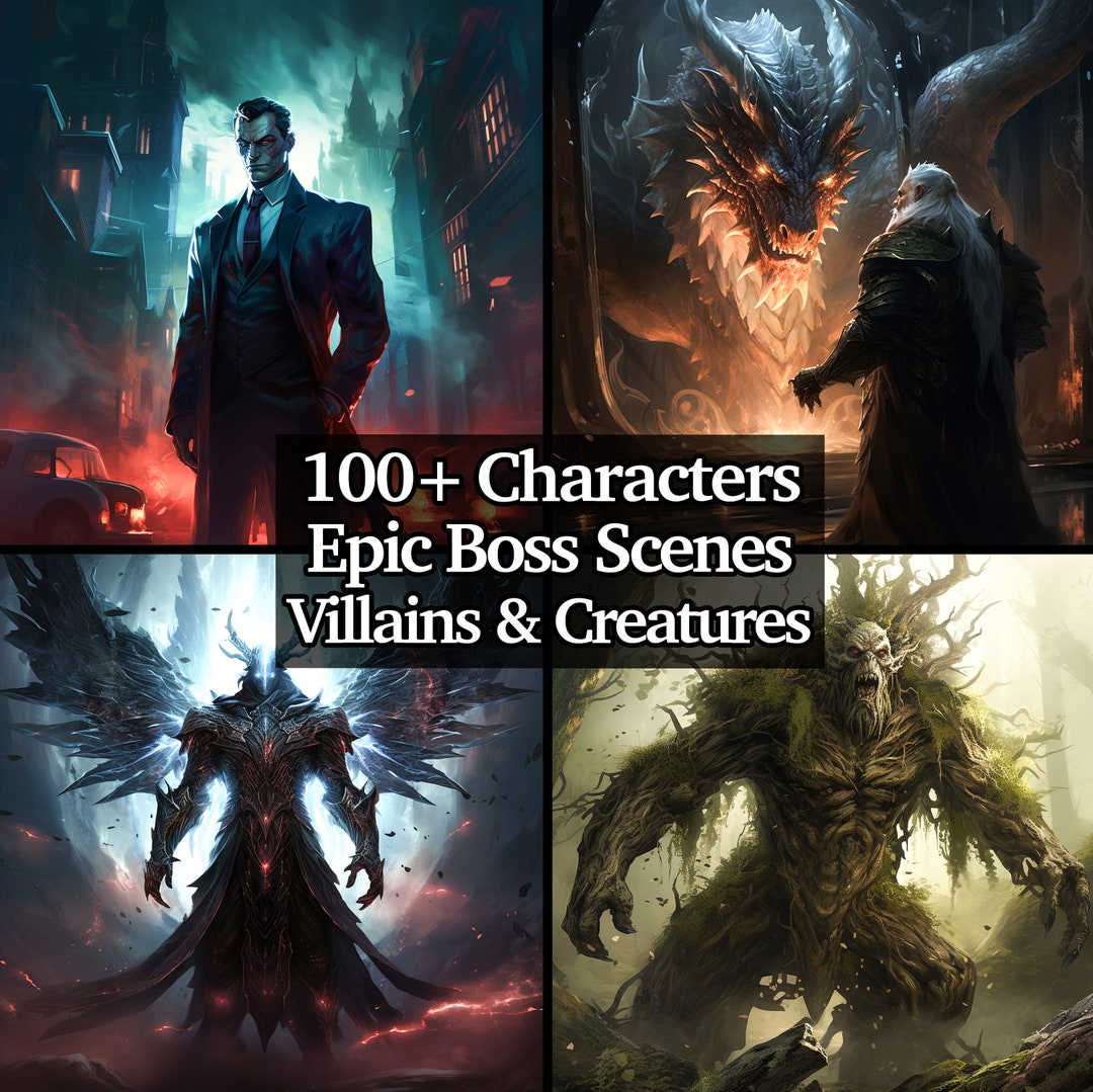 100+ Epic Bosses, Villains, & Creatures Bundle, Dungeons and Dragons ...