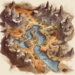 Rocky Battle Maps, 150+ Pack Bundle of High Detail Role Playing Maps ...