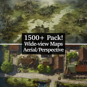 1500 Wide-view Battle Maps & Backgrounds, 16:9 Maps, Bundle of Role ...