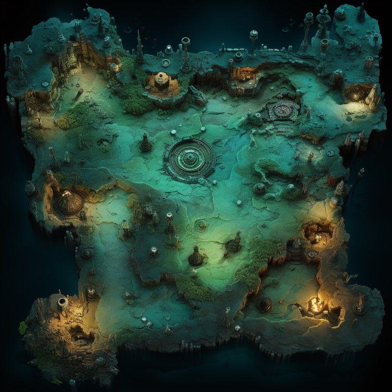 Underwater Maps, 250+ Pack Bundle of High Detail Role Playing Battle ...