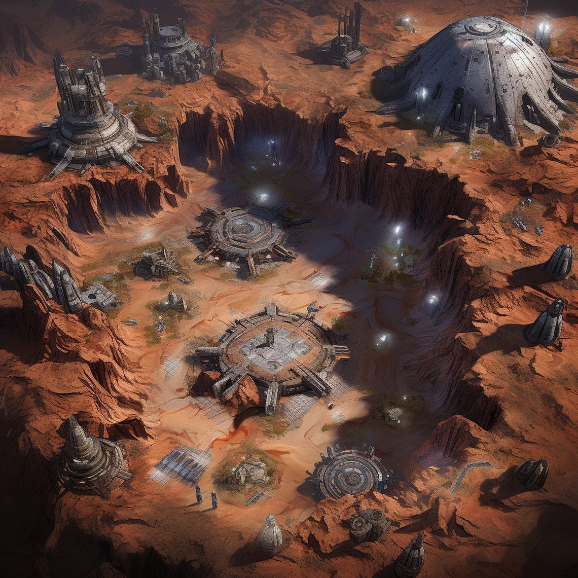 Space Inspired Battle Map Bundle, 150+ Pack of Spacecraft High Detail ...