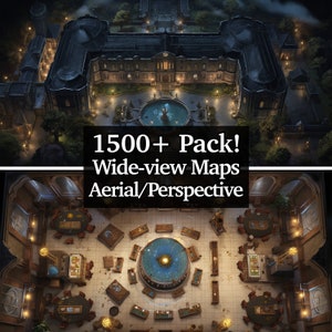 1500 Wide-view Battle Maps & Backgrounds, 16:9 Maps, Bundle of Role ...