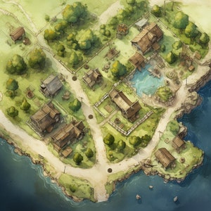 Watercolor Battle Map Bundle, 200+ Pack of High Detail Role Playing ...