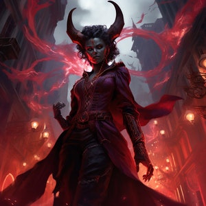 150+ Tiefling Race Bundle, PNG Tiefling Collection, Varied Classes of ...