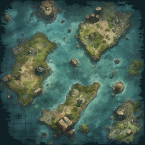 Underwater Maps, 250+ Pack Bundle of High Detail Role Playing Battle ...