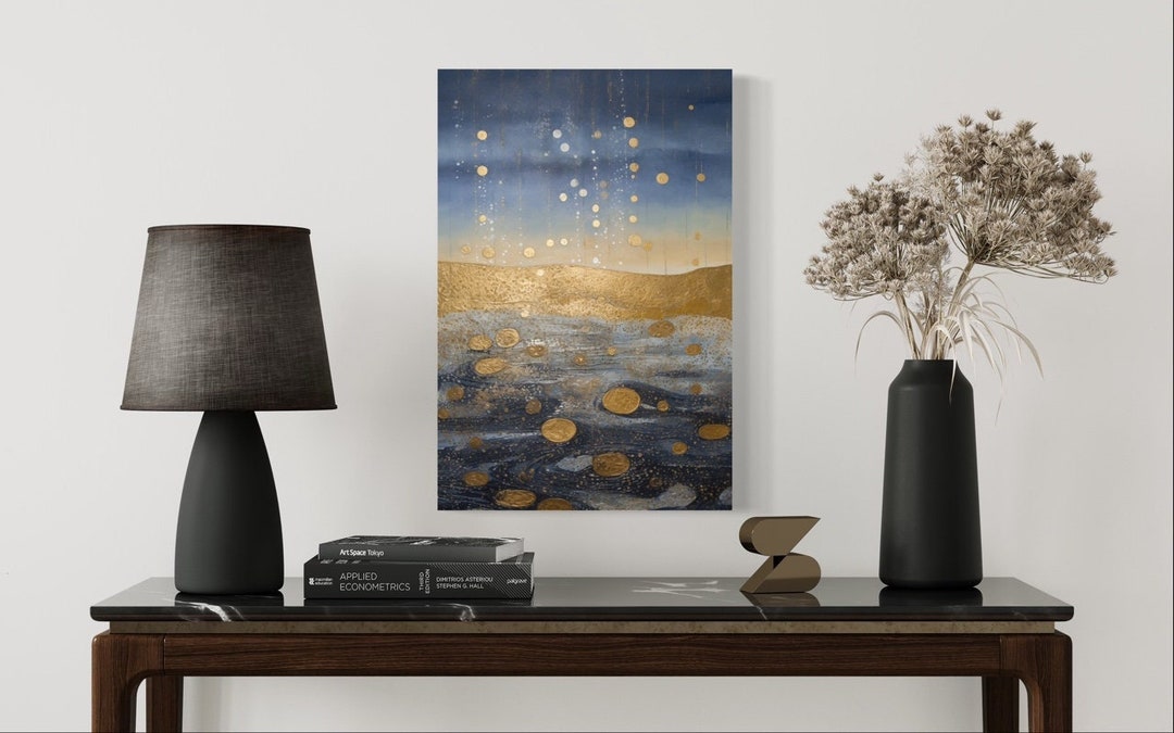 Fluidity of Prosperity DIY Print for Abundance Ethereal Blue & Gold ...