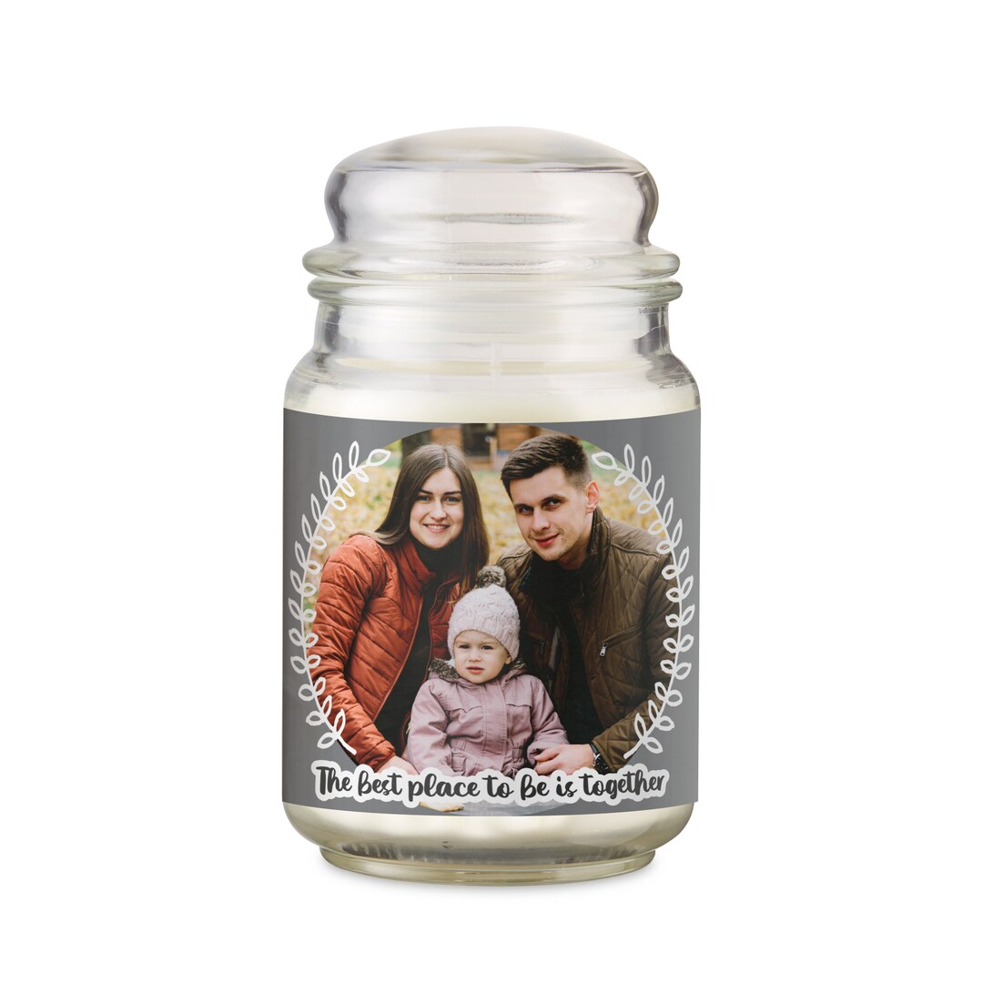 Personalised Better Together Photo Upload Large Scented Jar Candle by ...