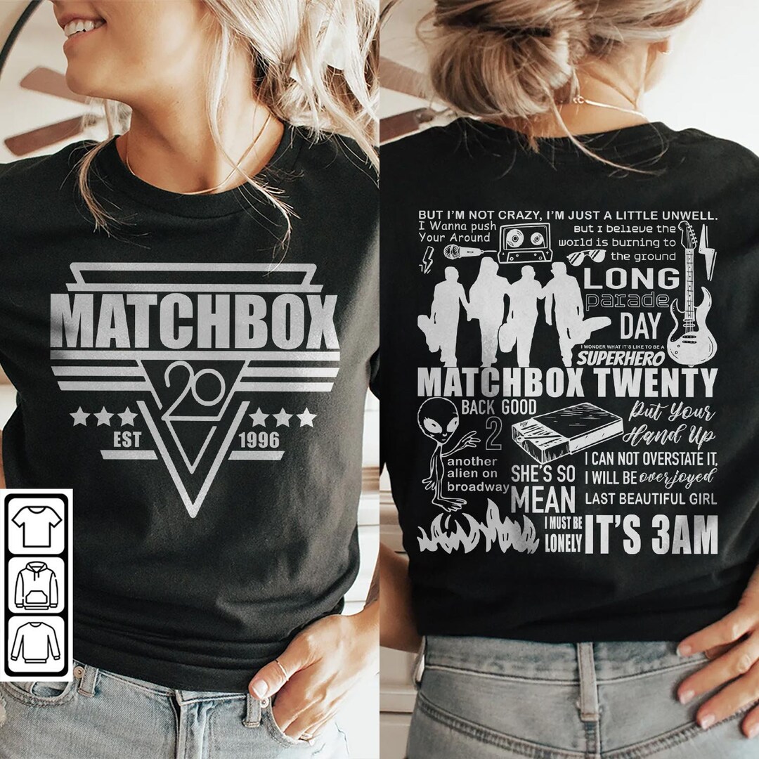 Matchbox Twenty Doodle Art Shirt 2 Side Vintage Matchbox - Etsy
