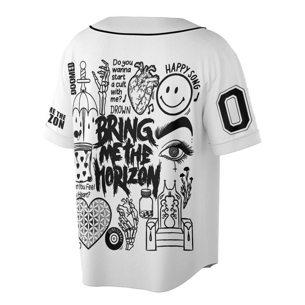 Bring Me The Horizon Doodle Art Baseball Jersey sold by Danny Jose ...