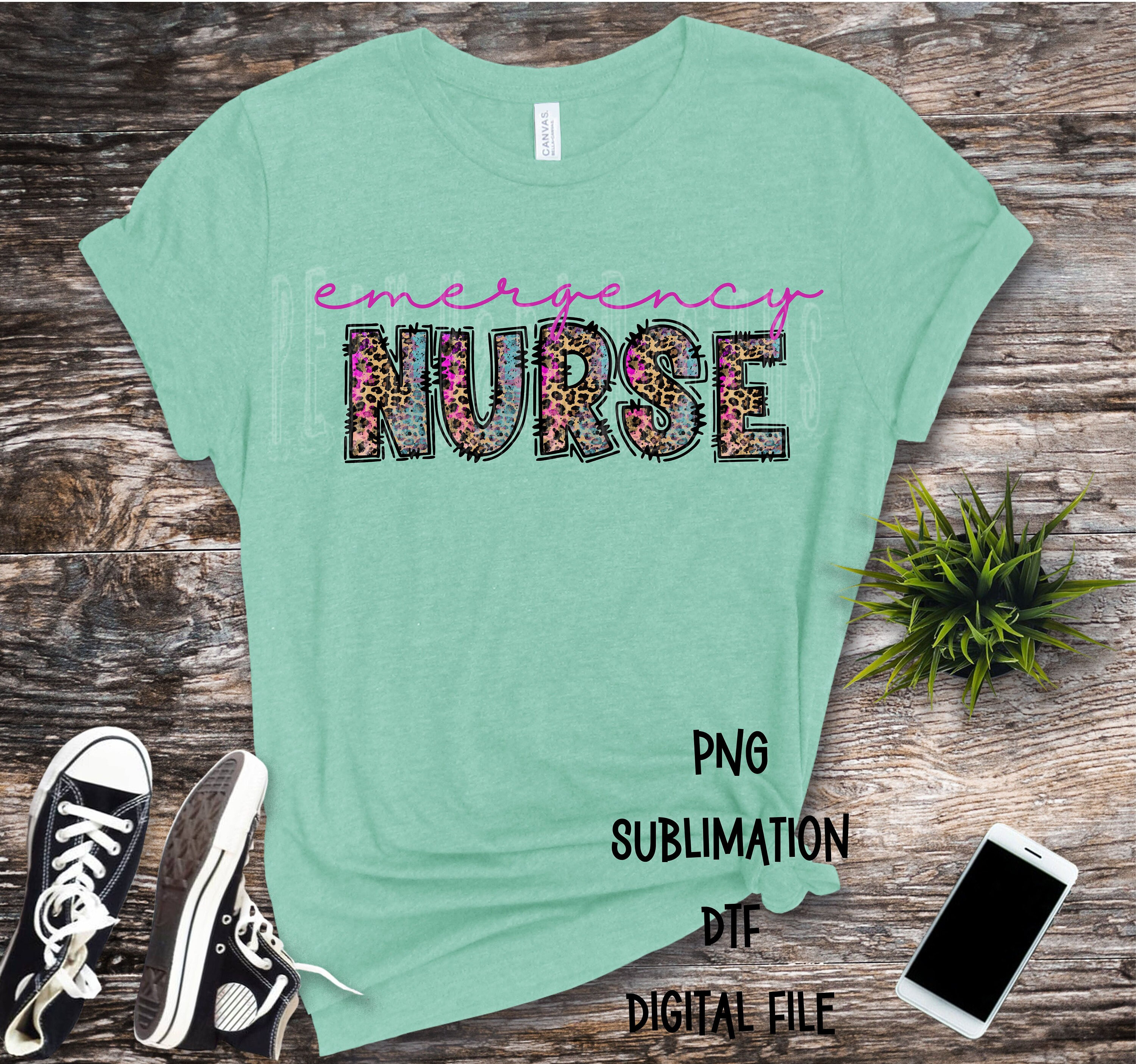 Emergency Leopard Nurse PNG Sublimation Digital File. Instant Download ...