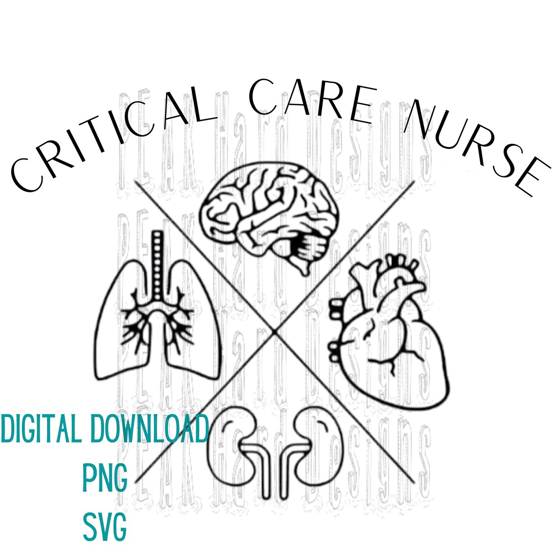 Critical Care PNG/JPEG. Instant Download. Digital File for Nurses ...