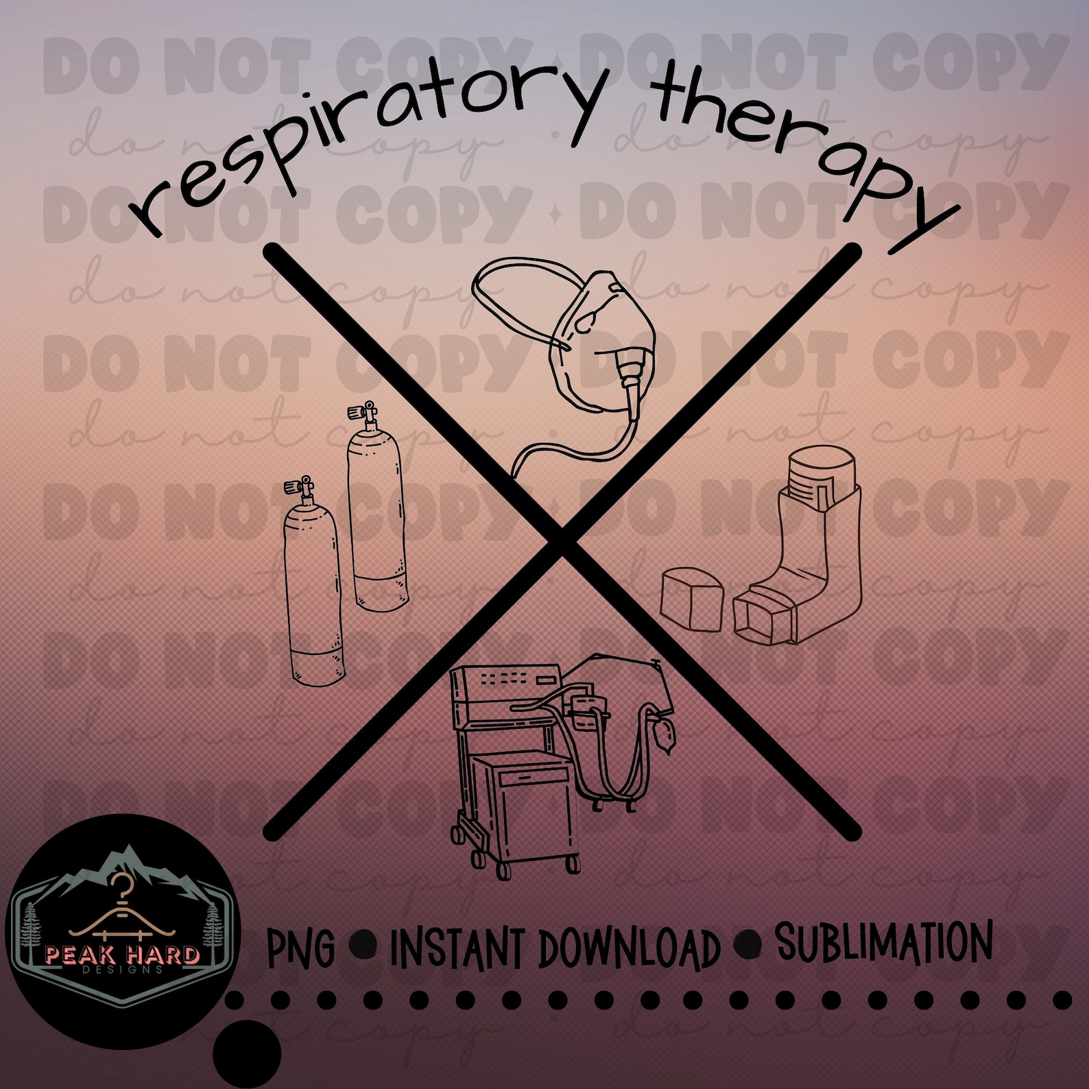 Respiratory Therapy PNG Instant Download Digital File Sublimation.lung ...