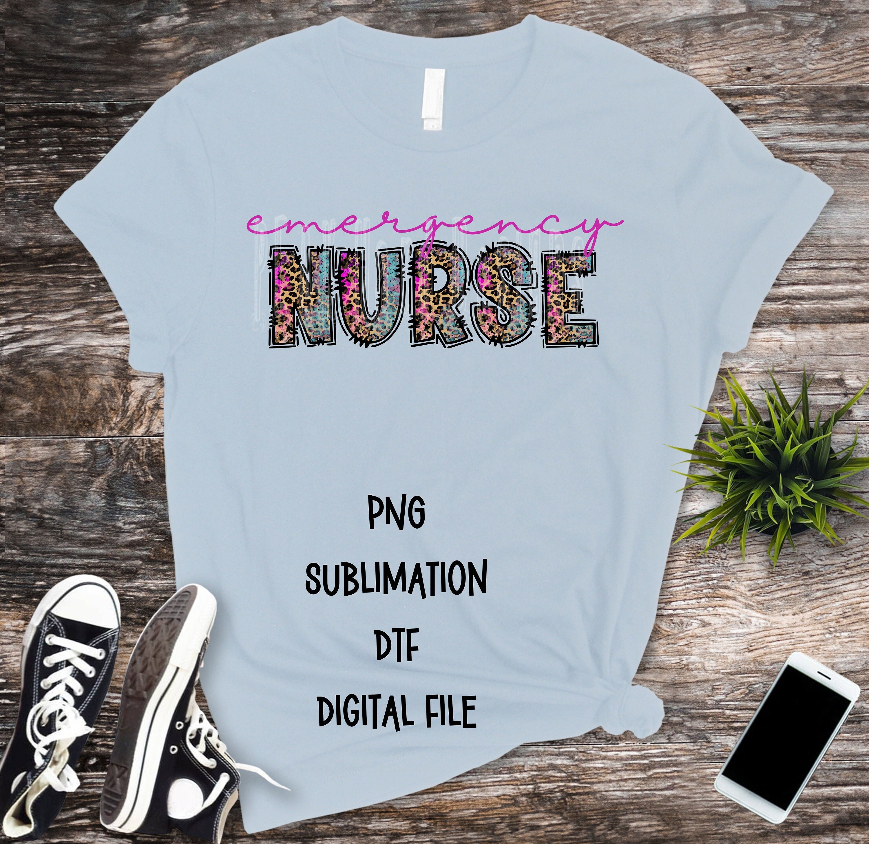 Emergency Leopard Nurse PNG Sublimation Digital File. Instant Download ...