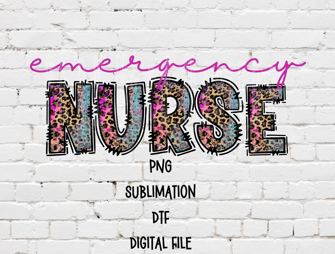 Emergency Leopard Nurse PNG Sublimation Digital File. Instant Download ...