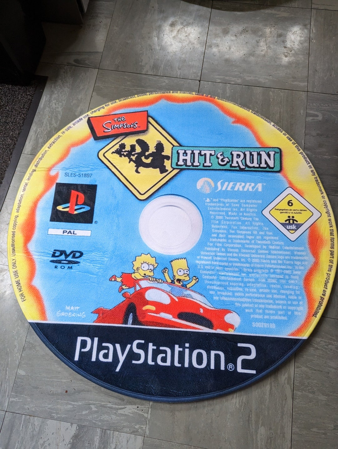 The Simpsons Hit and Run Rug - Etsy