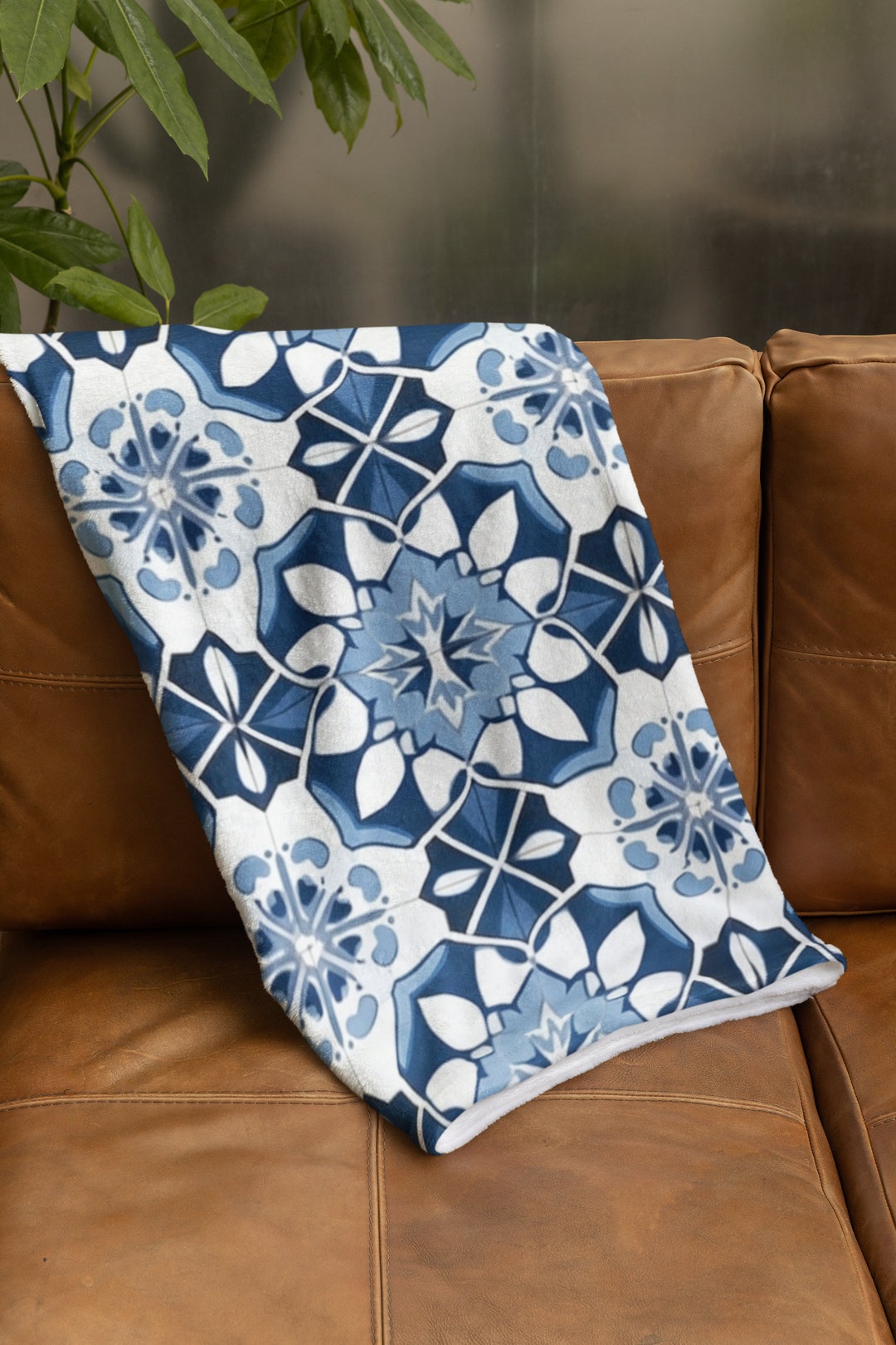 Moroccan Floral Blanket - Polyester Fabric Gift for the Home Blanket ...