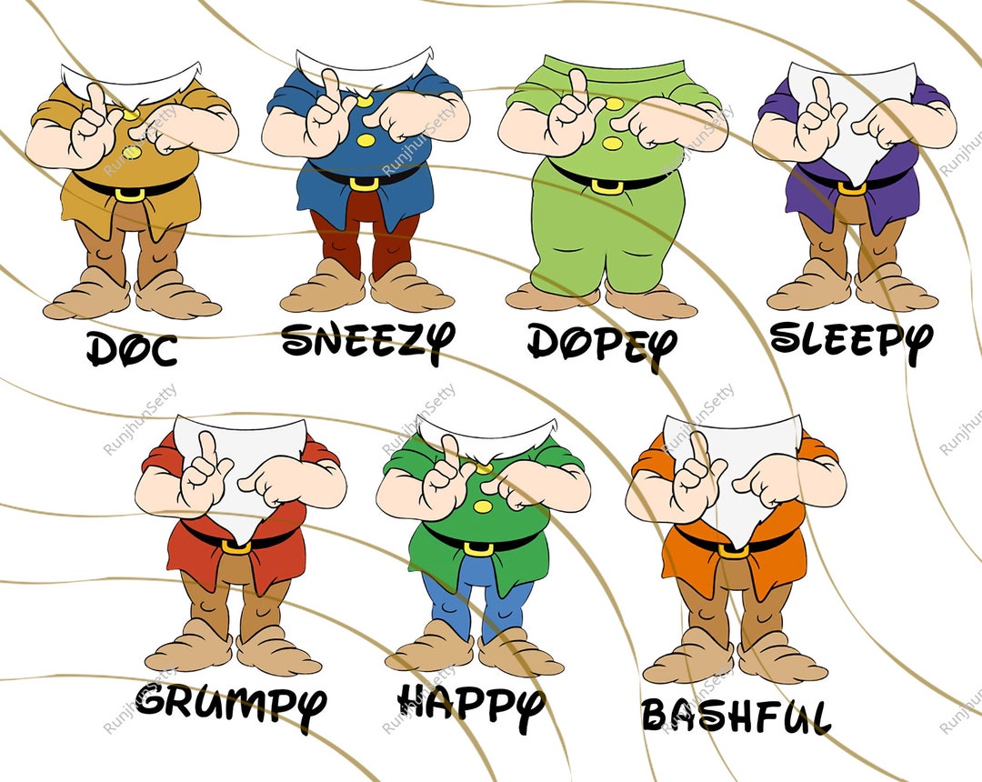 Seven Dwarfs PNG Bundle Seven Dwarfs Christmas Costume Seven - Etsy