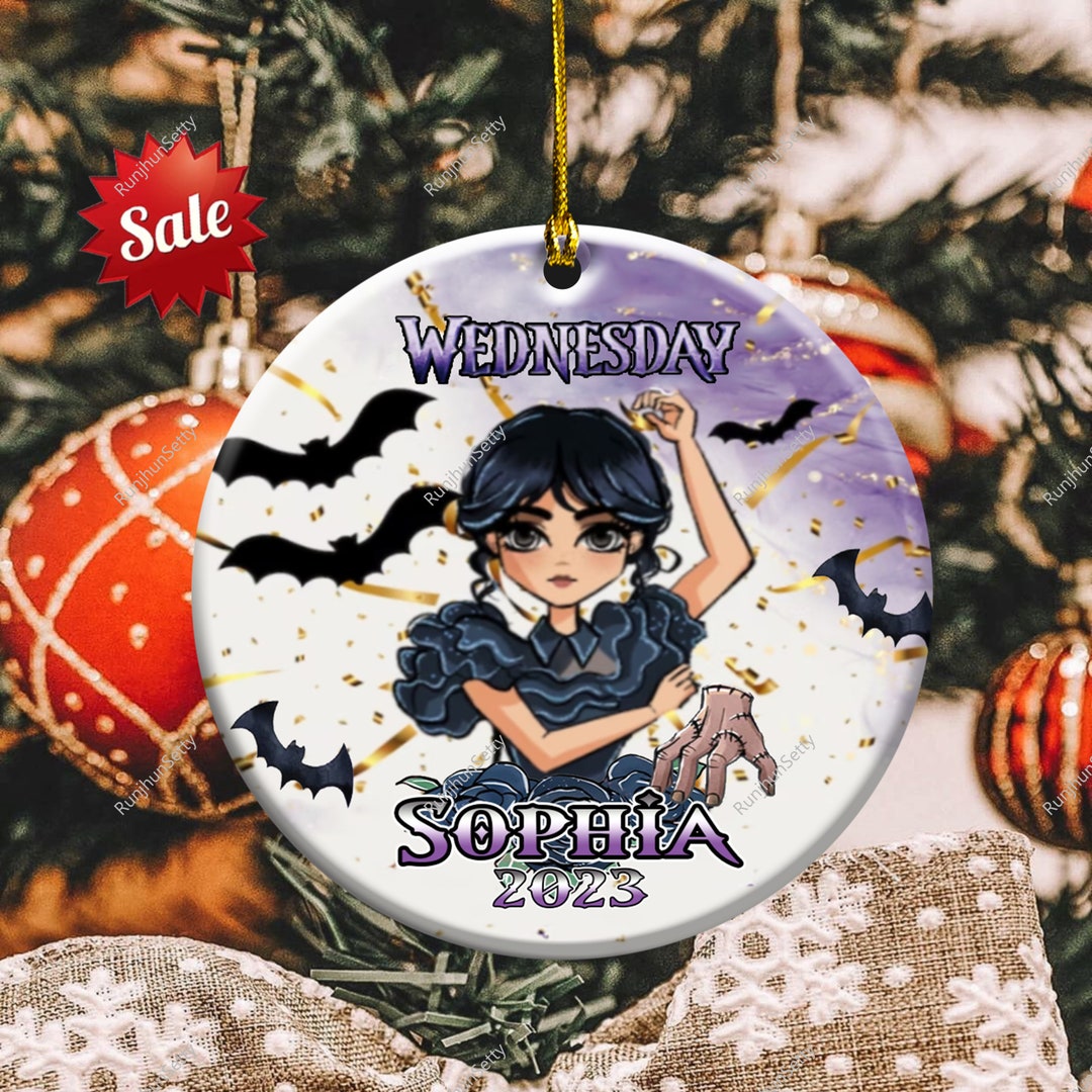 Custom Name Wednesday Addams Ornament the Addams Christmas - Etsy