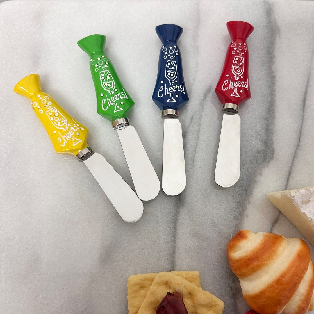 4-piece Ties Design With Cheers Logo, Hand Painted Resin Handle With ...