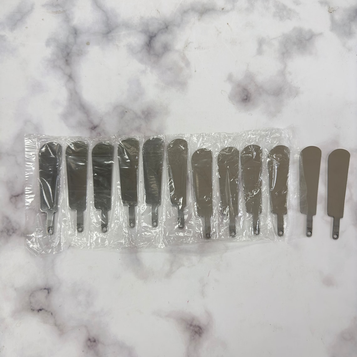 12pcs Stainless Steel Blade With Ring for DIY Cheese Spreaders, Wine ...