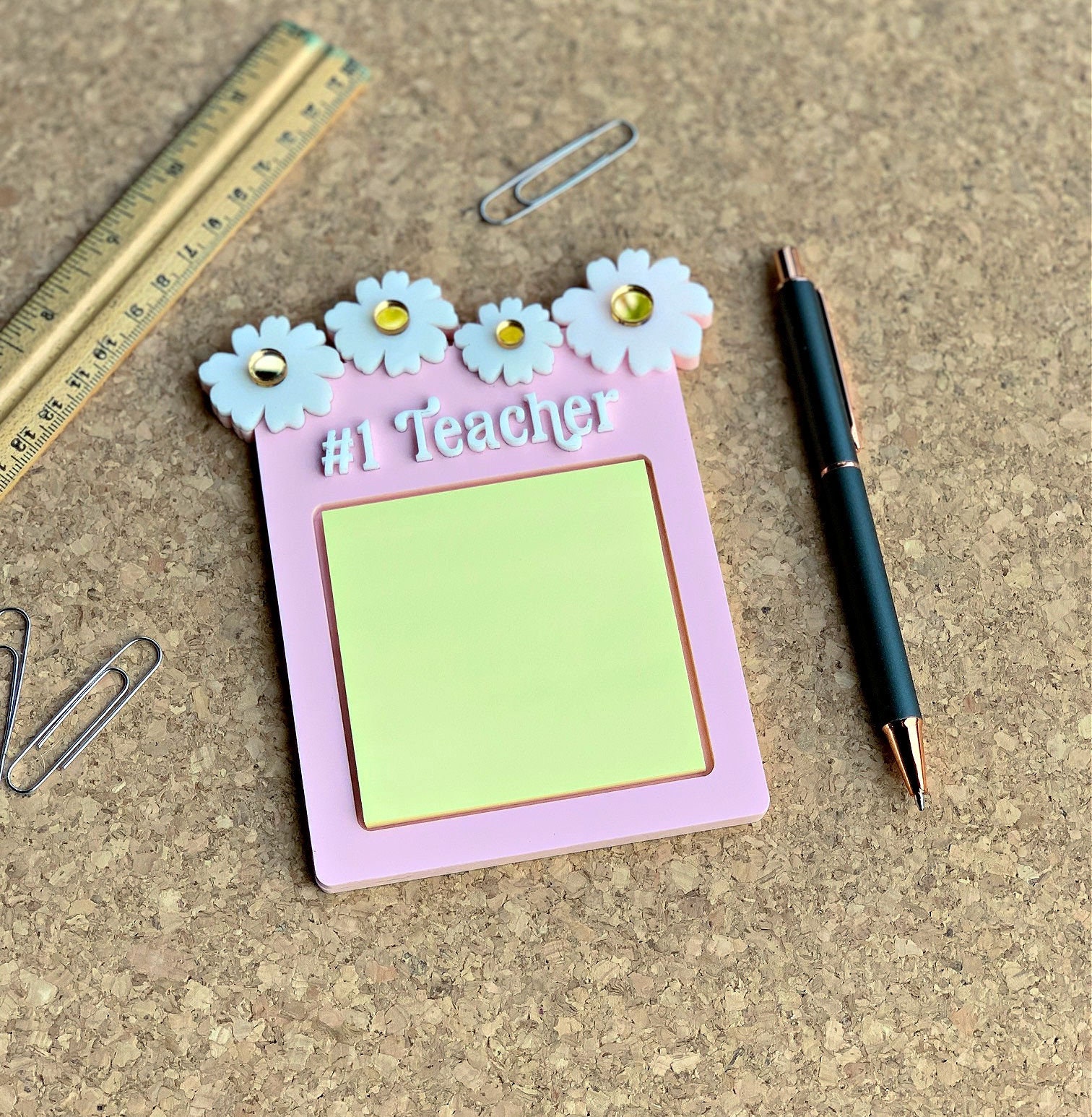 Teacher Sticky Desk Note Holder, Teacher Appreciation Week, Student ...