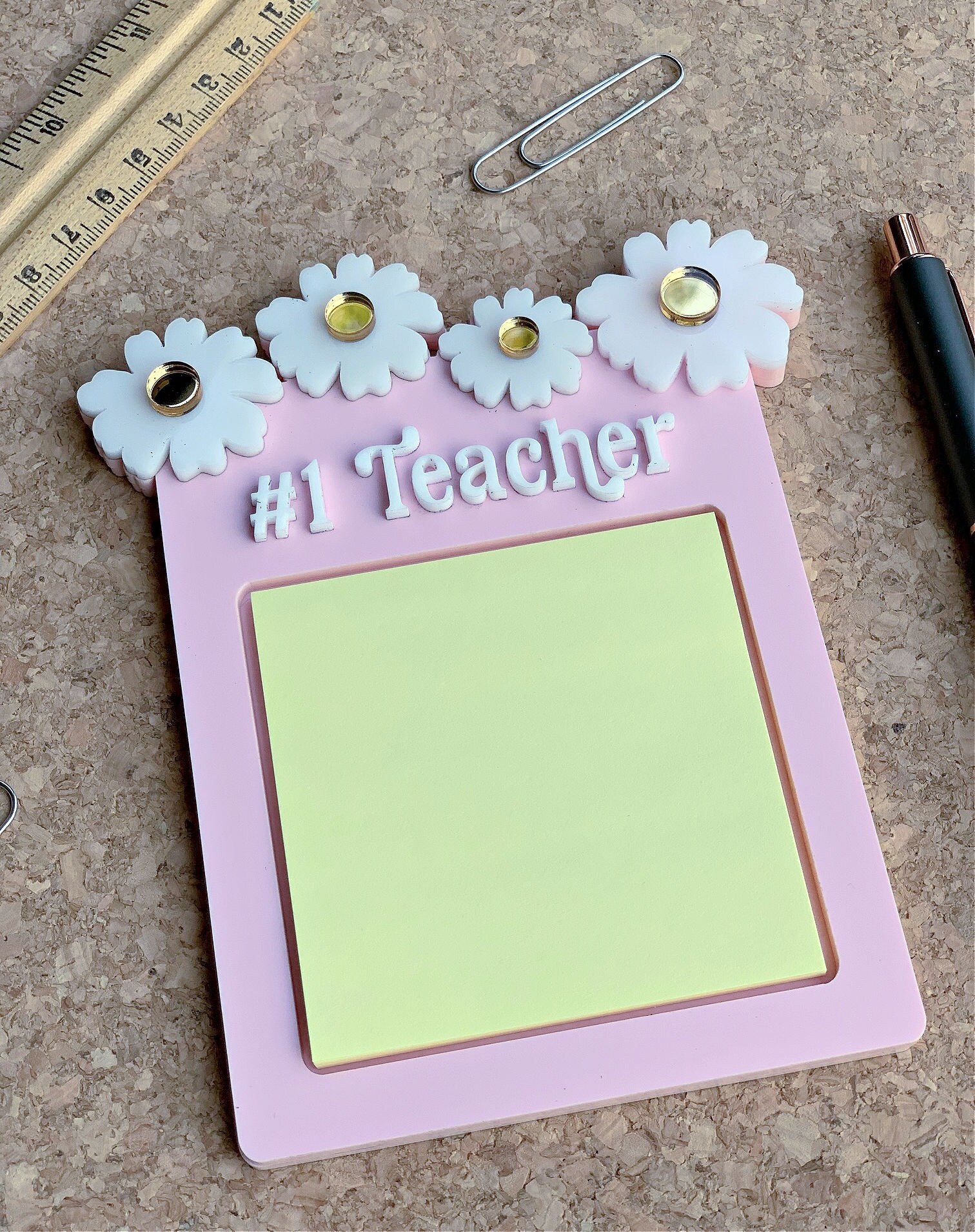 Teacher Sticky Desk Note Holder, Teacher Appreciation Week, Student ...
