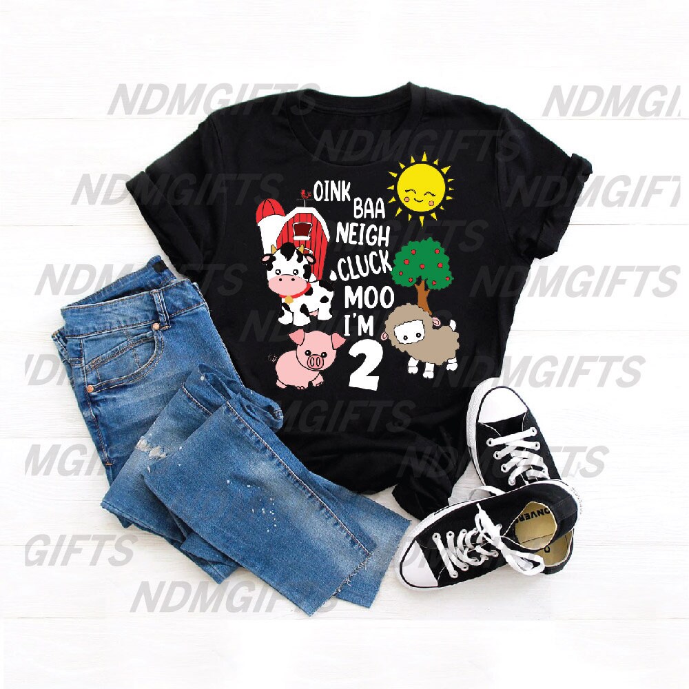 Oink Baa Neigh Cluck Moo I Am 2 Svg Farm Animal Birthday - Etsy Ireland