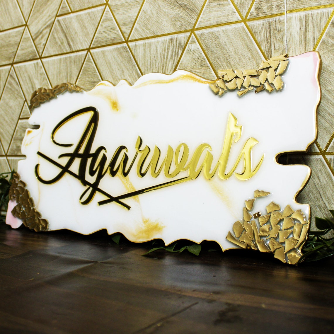 Personalized Door Sign | Name Sign Decor | 3D Letter Epoxy Resin Name ...