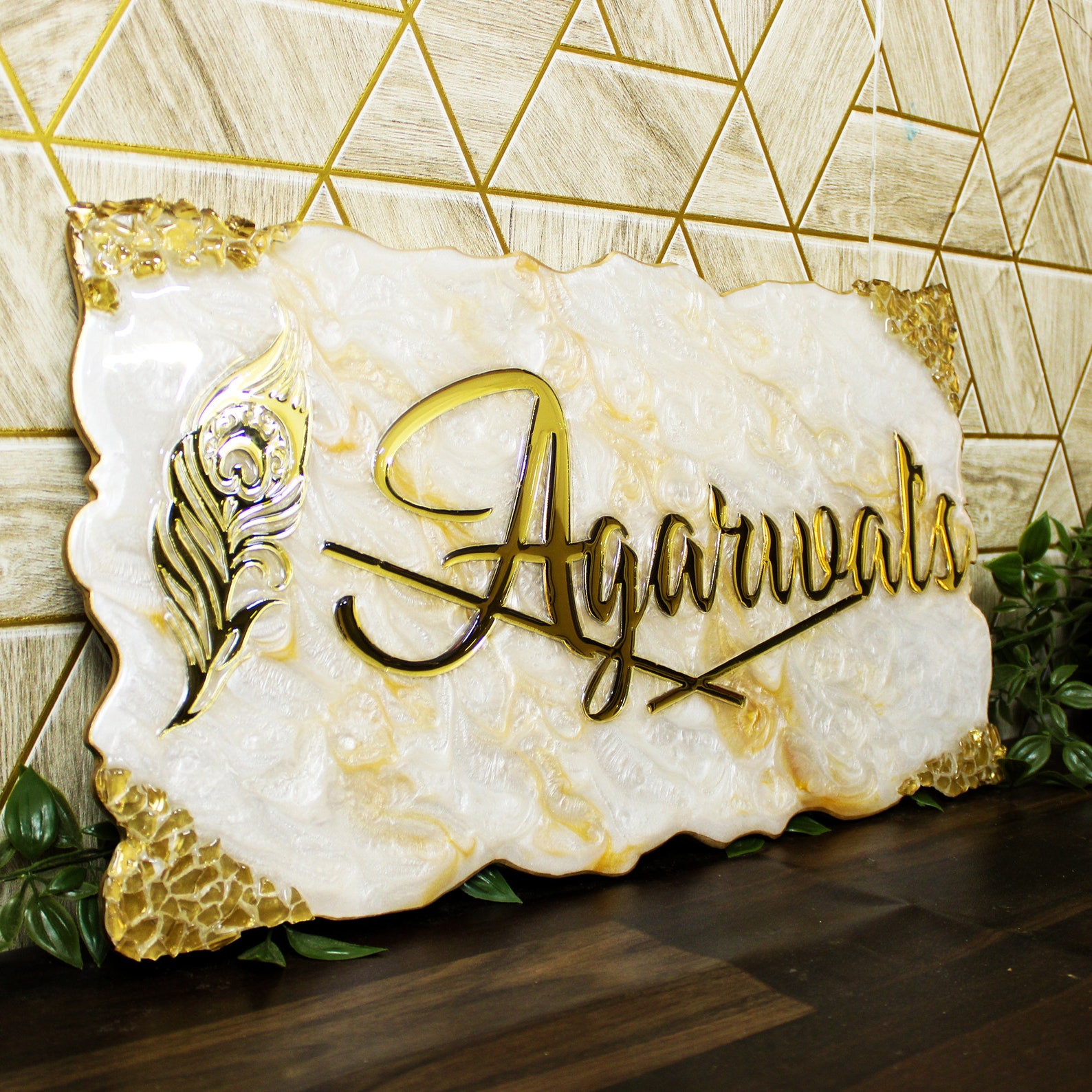 Personalized Door Sign | Name Sign Decor | 3D Letter Epoxy Resin Name ...