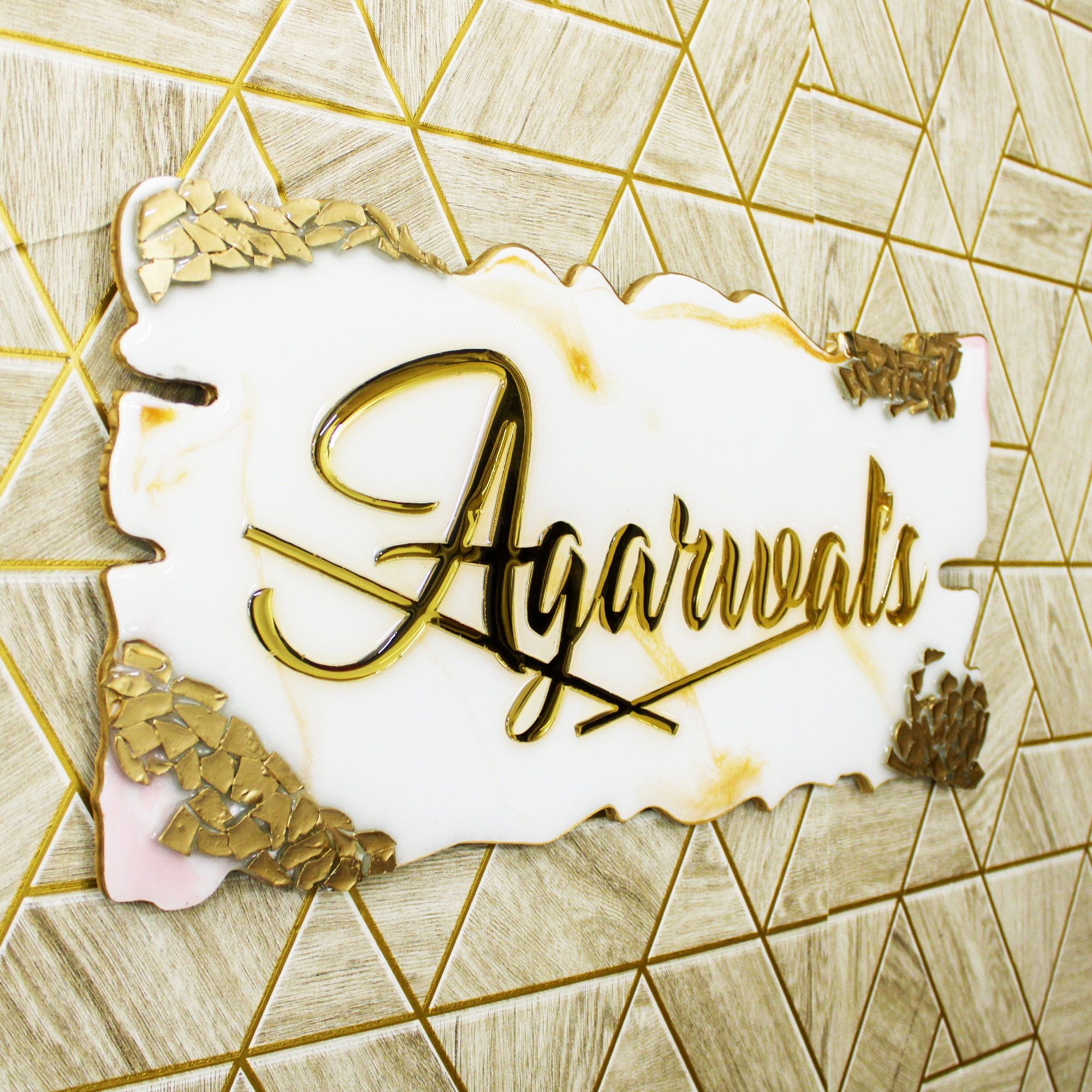 Personalized Door Sign | Name Sign Decor | 3D Letter Epoxy Resin Name ...