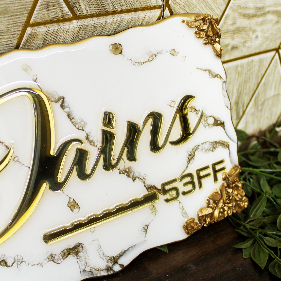 Personalized Door Sign | Name Sign Decor | 3D Letter Epoxy Resin Name ...
